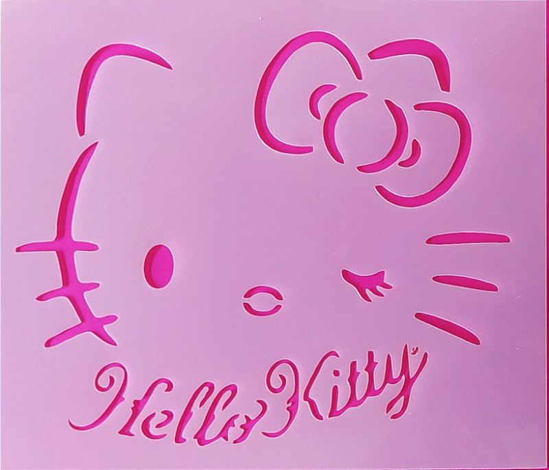 SRA-1329 - HELLO KITTY - Estêncil para Artesanato é Stencil Rose Art's
