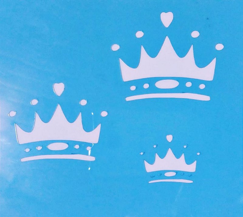 SRA-93 COROAS - Estêncil para Artesanato é Stencil Rose Art's