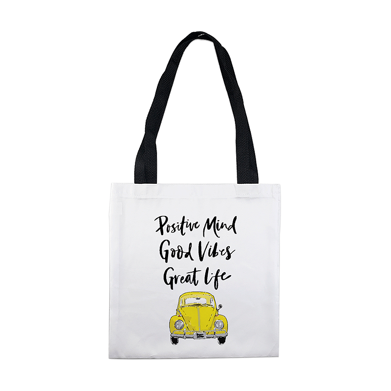 Sacola Ecobag em Poliéster 35x35cm Fusca - Garagem das Antigas