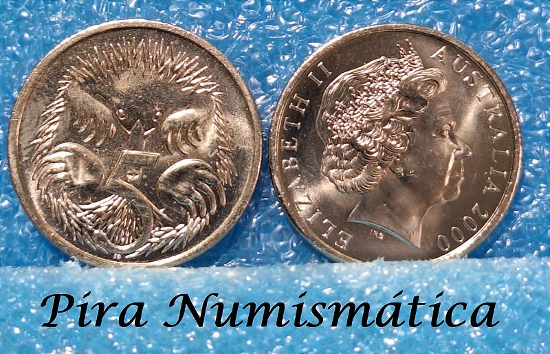 AUSTRÁLIA - 5 CENTS - 2000 ELIZABETH II 4º RETRATO - Pira Numismática ...
