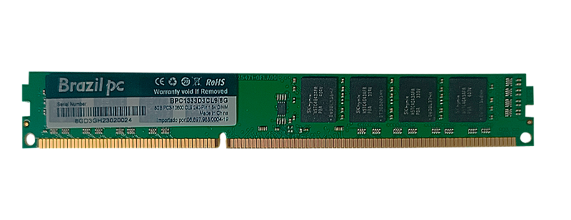 MEMORIA DESK 8GB DDR3 1333 BRAZILPC BPC1333D3CL9/8G - Brazil PC