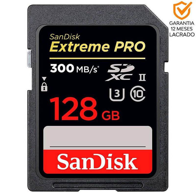 Cart o SanDisk 128 GB Extreme Pro SD 300 Mb s Digital 100 Cart o SanDisk 128 GB Extreme Pro SD 300 Mb s Digital 100
