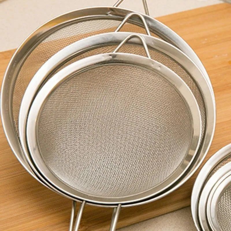 Kit 3 Peneiras Em Aço Inox - Utensílio Para Cozinha Tam P M G - Coador ...