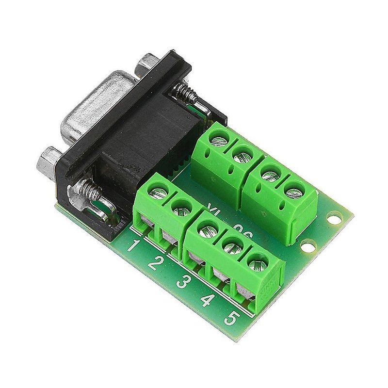 Módulo adaptador conector DB9 serial RS232 fêmea para borne KRE ...