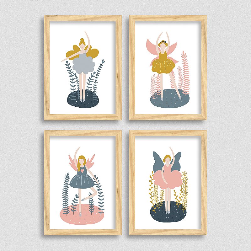 Quadro Decor Quarto de Menina Fadas Boho - Decor Quadros - Bebê e Infantil