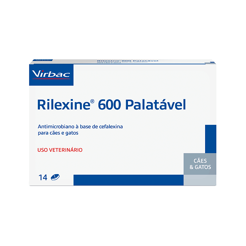 Antibiótico Rilexine Palatável 600mg - 14 Comprimidos - Prime Vet ...