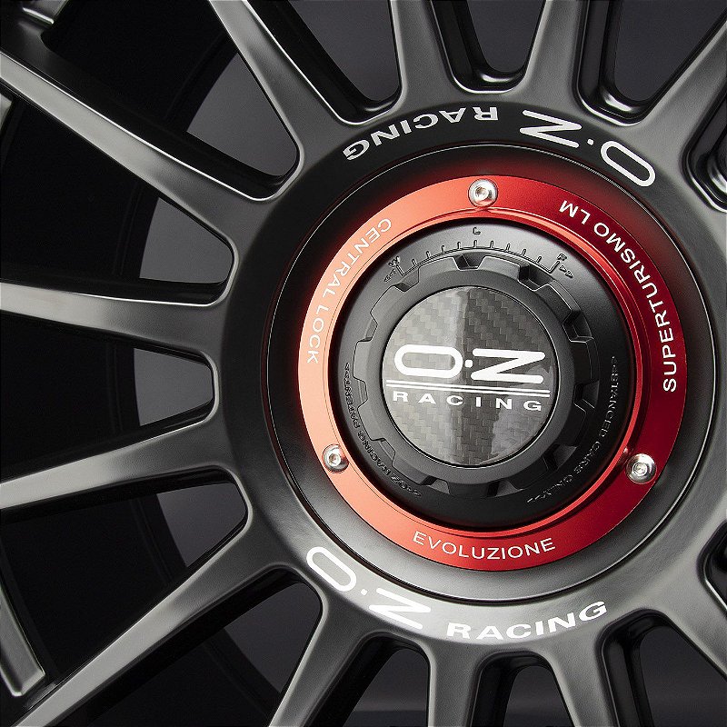 Centercap Centerlock para OZ Superturismo LM - 18x8 Matt Black + Red R ...