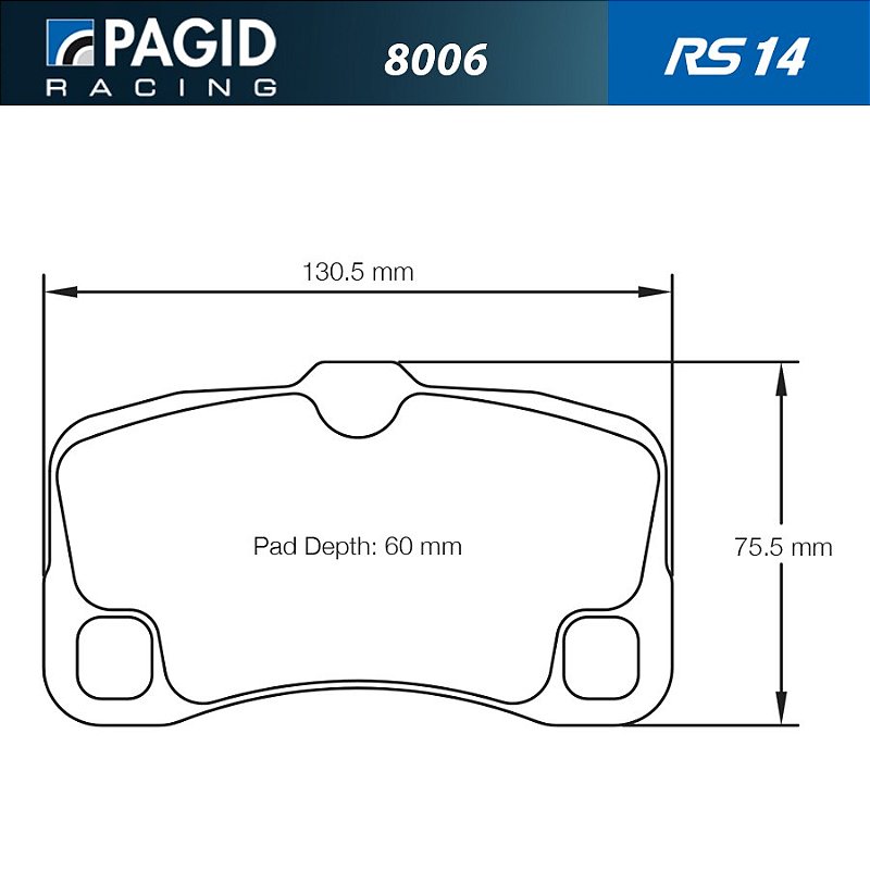 PAGID 8006 RS14 - Traseira - Porsche 997 Turbo, TurboS, GT3, GT3RS, 4.0 ...