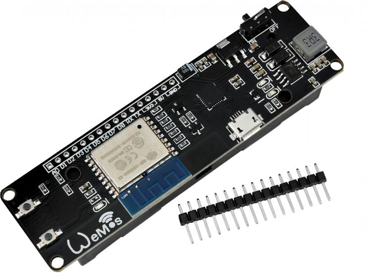 WEMOS D1 ESP-WROOM-02 ESP8266 WIFI COM SUPORTE PARA BATERIA 18650 E GERENCIADOR DE CARGA ...