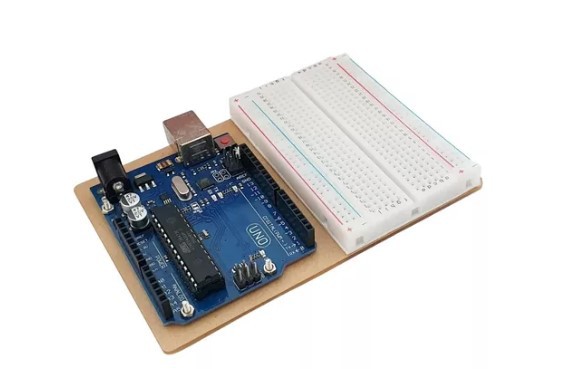 PLACA UNO R3, BASE ACRILICA , PROTOBOARD 400 PONTOS - ARDUCORE - Robótica Educacional arduino