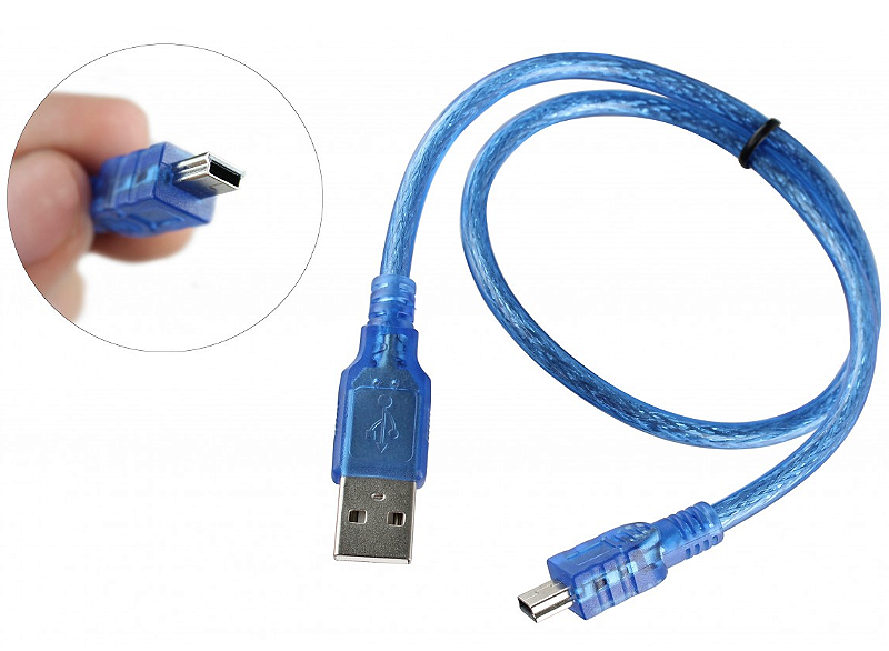 Cabo Para Arduino NANO Mini USB 50cm - ARDUCORE - Robótica Educacional ...