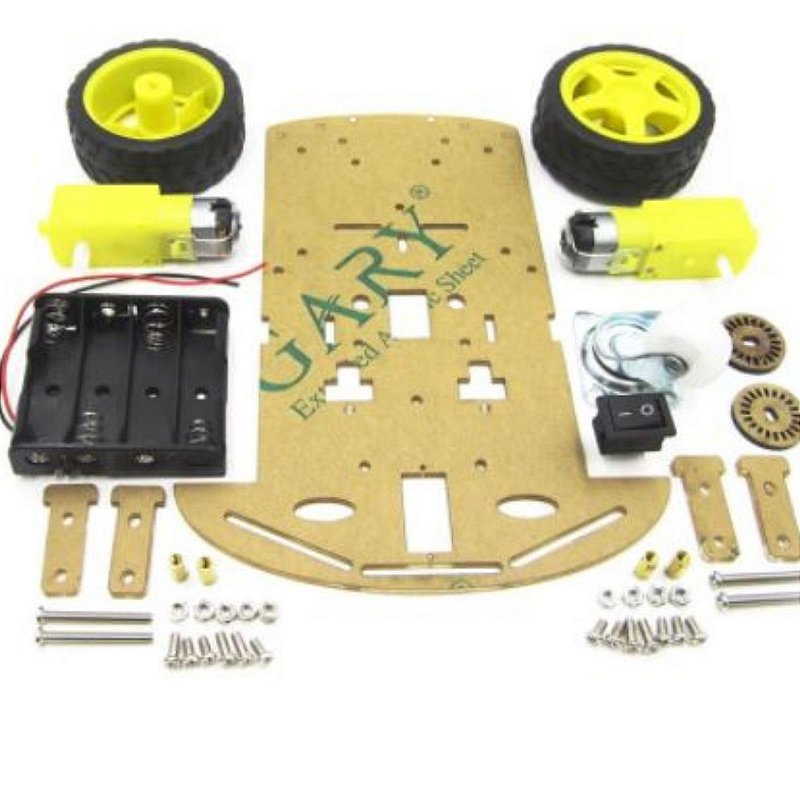 Kit Chassi Robô 2WD 200RPM Acrílico 3mm - ARDUCORE - Robótica ...