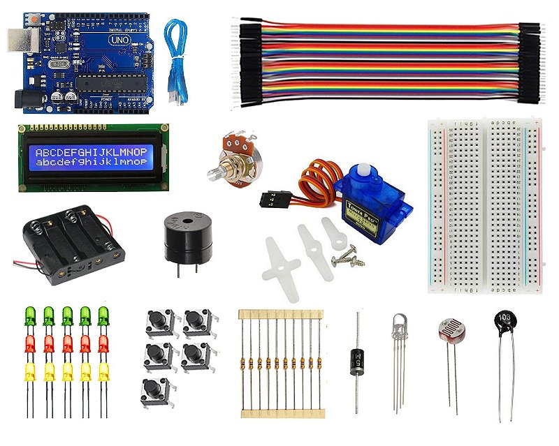kit do curso BRINCANDO COM IDEIAS - ARDUCORE - Robótica Educacional arduino