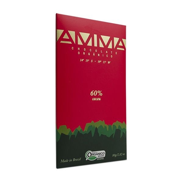 Chocolate Orgânico 60% Amma Cacau - 80 g - Ingredientes Santa Vita