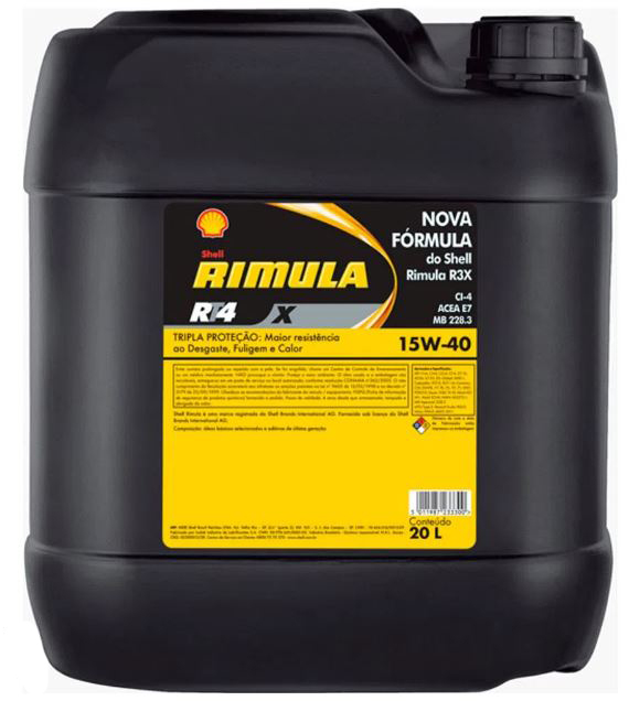 SHELL RIMULA RT 4X - CI4 15W40 - MINERAL - ( BALDE 20 LTS ) - All Shine