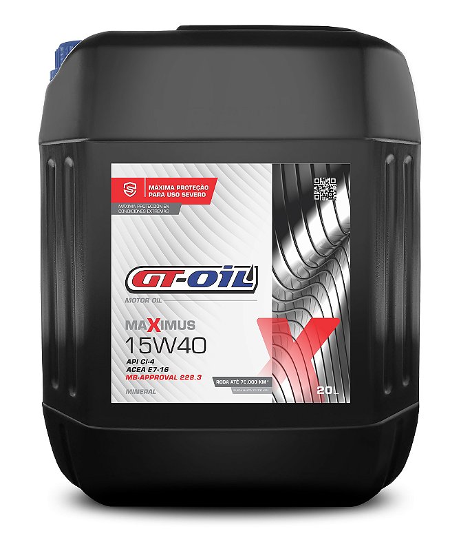 GT OIL MAXIMUS 15W40 CI-4 MB-Approval 228.3 20 LITROS - All Shine