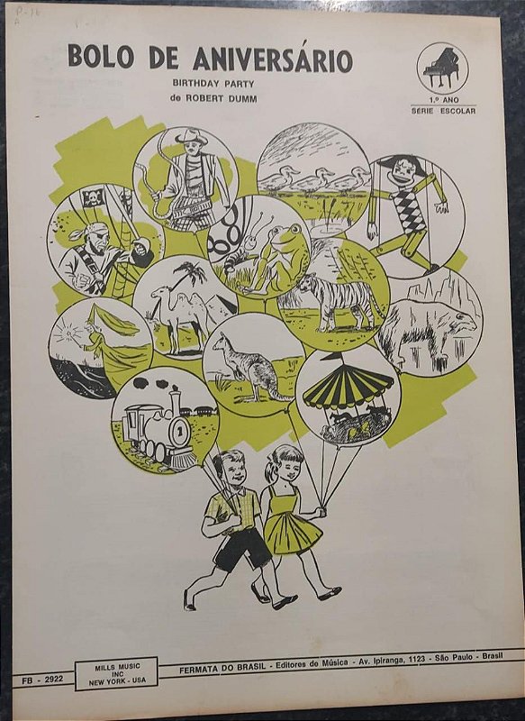 BOLO DE ANIVERSÁRIO - partitura para piano - Robert Dumm - Recanto Musical