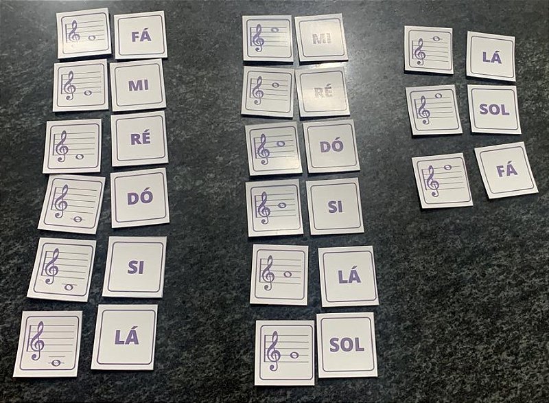 JOGO DE MEMÓRIA – NOTAS MUSICAIS CLAVE DE SOL - Recanto Musical