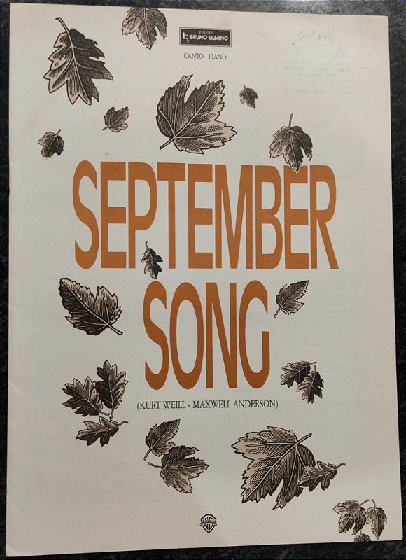 SEPTEMBER SONG - partitura para piano e canto - Kurt Weill e Maxwell ...