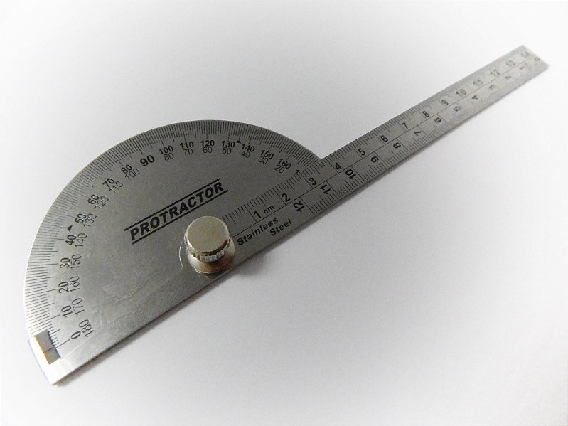 LUTEC |Transferidor De Grau Com Régua 140 Mm Aço Inox - LUTEC Parafusos ...