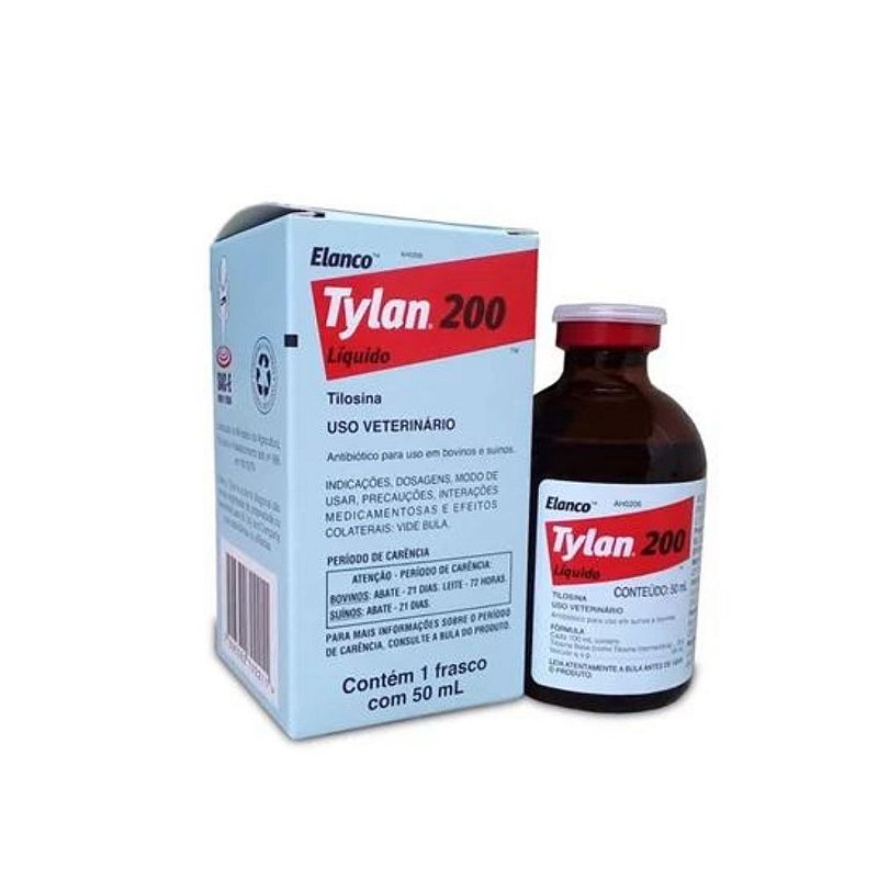 Tylan 200 Tilosina 50mL - Elanco - Agrocampo Giordani: Produtos ...