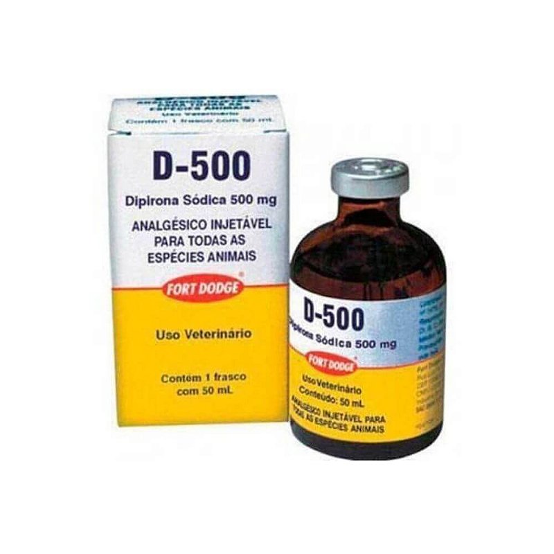 D-500 Dipirona Analgesico Injetavel 50mL - Zoetis - Agrocampo Giordani ...