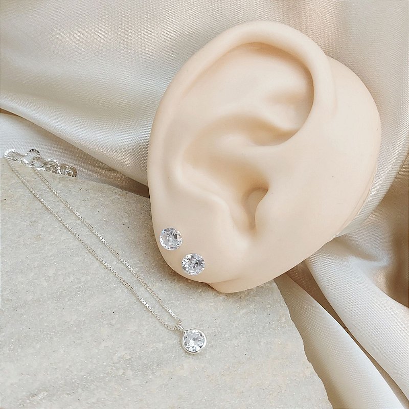 Kit Brinco + Corrente Ponto De Luz Em Prata 925 - SegundoFuro.com