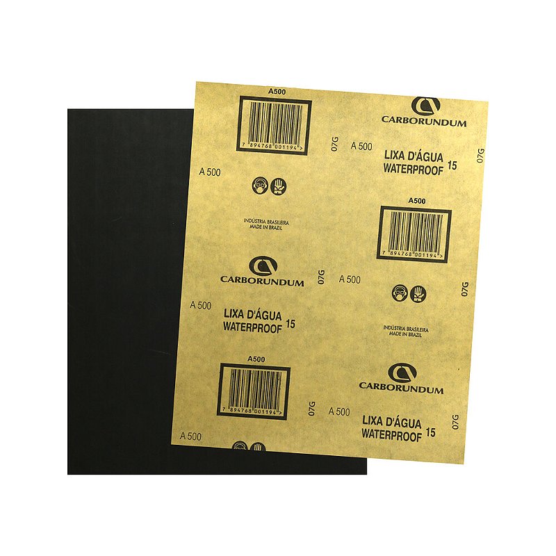 Pacote com 500 Folha de Lixa D'água CAR15 Grão 500 225 x 275 mm ...