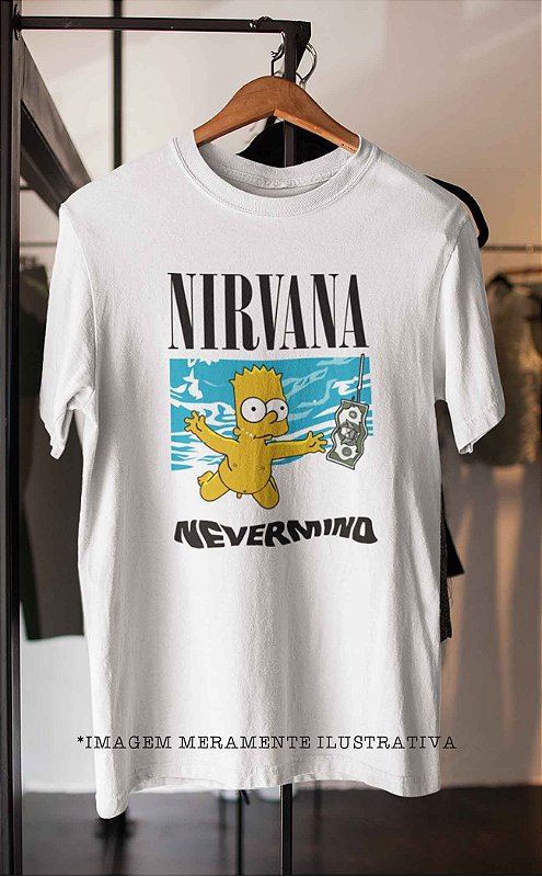 Bart Simpson - Nirvana (camiseta branca) - A Firma Camisetas