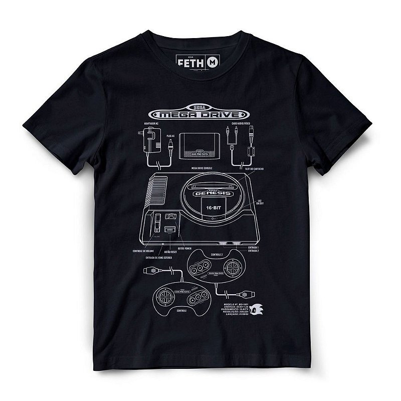 Camisa Mega Drive Set Completo: nostalgia gamer em alta! - FETH ...