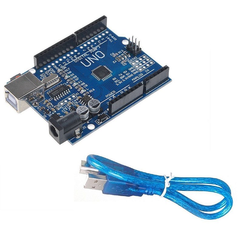 Arduino Uno R3 - Smd + Cabo Usb 30cm - Armazém da Elétrica