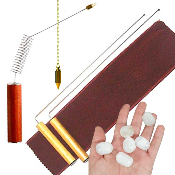 Kit Radiestesia- Pêndulo Testemunho + Aurimetro + Dual Rod - Dhonella ...